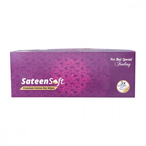 Sateen Soft Premium Cotton Dry Wipes 3X Stronger Tissue