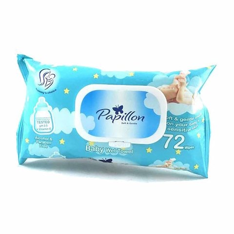 Papillon Baby Wipes - 72 Wipes price in Egypt | Carrefour Egypt ...