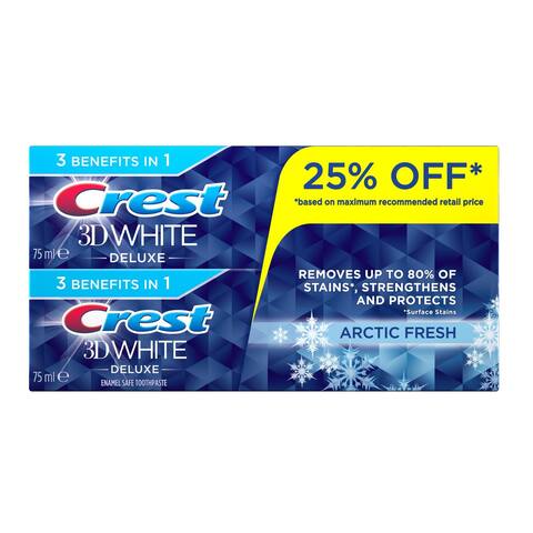 Crest 3D White Arctic Fresh Toothpaste 75ml Pack of 2 price in UAE ...