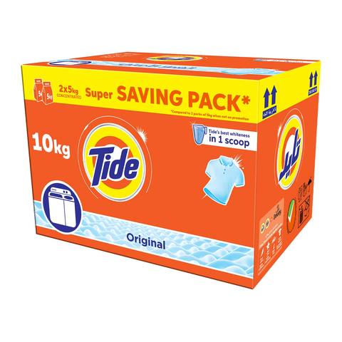 Tide laundry powder high foam original scent saving box 5 Kg 2 price in Saudi Arabia | Carrefour ...