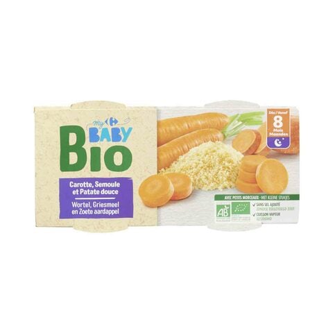 Carrefour My Baby Bio Carrot Semolina Sweet Potato Cereal 200g Pack of ...