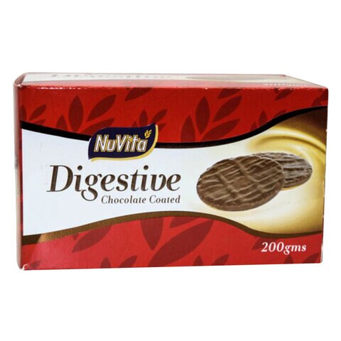 Buy Nuvita Digestive Chocolate Coated Biscuits 200G Online - Carrefour ...