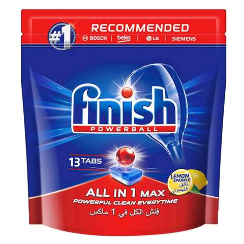 FINISH DISH WASHING MACHINE LIQUID DETERGENT WITH LEMON 13TABS 208G ...