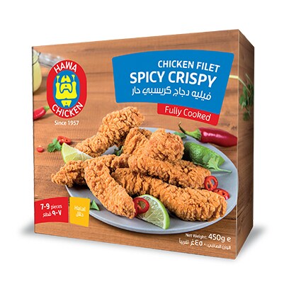 Buy Hawa Chicken Spicy Crispy Chicken Filet 450GR Online - Shop Frozen ...
