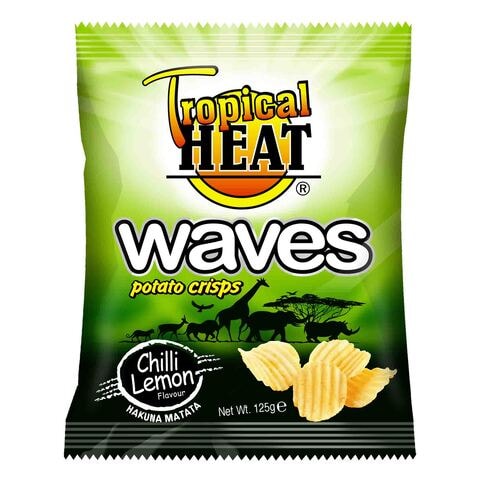 Buy Tropical Heat Snacks Waves Crisps Chilli Lemon 125G Online ...