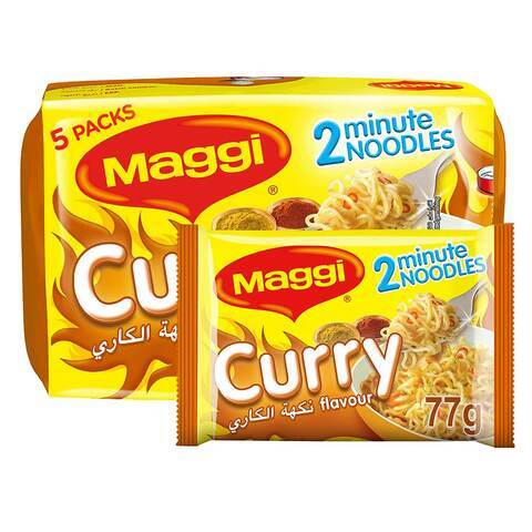 Nestle Maggi 2 Minutes Curry Noodles 77g x Pack of 5 price in Kuwait ...