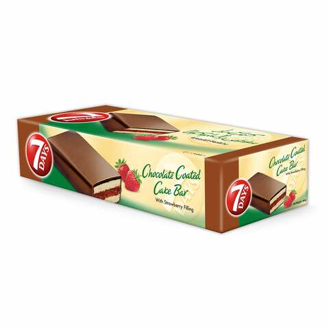 7 Days Chocolate Coated Cake Bar With Strawberry Filling 40g 10 Pieces ...