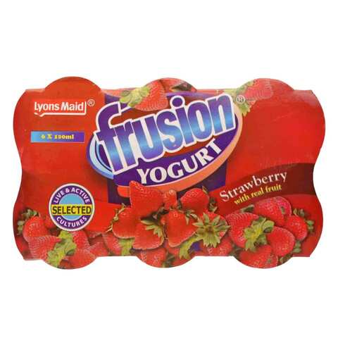 Buy Lyons Maid Frusion Strawberry Yogurt 100ml x Pack of 6 Online ...