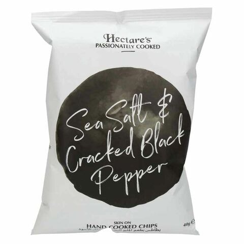 Hectares Sea Salt And Cracked Black Pepper Hand Cooked Potato Chips 40g ...