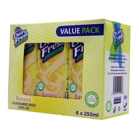 Buy Brookside Dairy Fresh Banana Flavoured Milk 250ml X Pack Of 6 ...