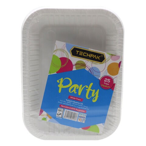 Buy Techpak Small Party Tray White Online - Carrefour Kenya