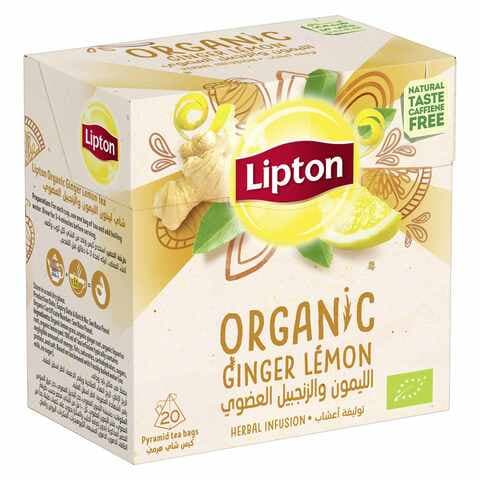 Lipton Lemon And Ginger Herbal Infusion Enveloped Teabags 2g Pack of 20 ...