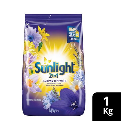 Buy Sunlight 2 in 1 Hand Washing Powder Lavender Sensations 1kg Online ...