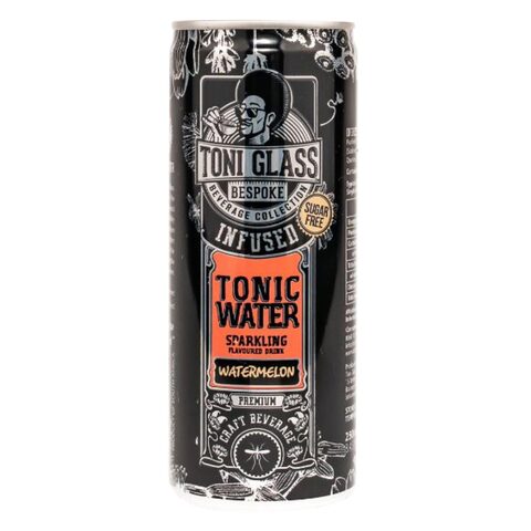 Toni Glass Watermelon Tonic Water Sparkling Flavoured Drink 250ml