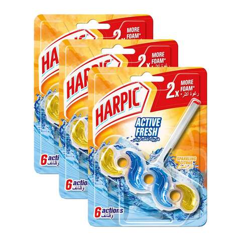 Harpic Sparkling Citrus Toilet Rim Block Yellow 117g Pack of 3 price in ...