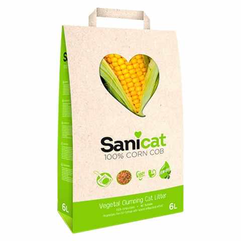 Sanicat Corn Cob Clumping And Vegetable Cat Litter 6L price in UAE ...