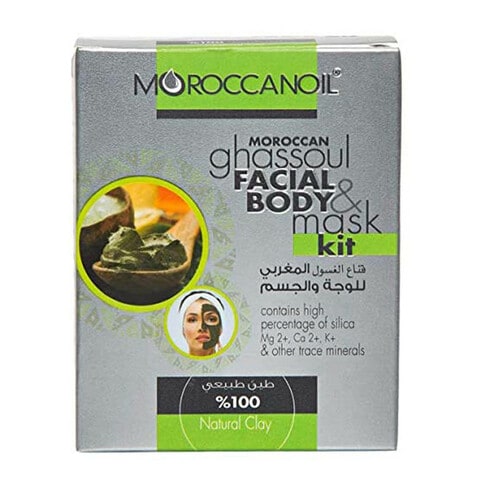 Moroccan Oil Ghassoul Facial And Body Mask Kit Green 100ml price in UAE ...