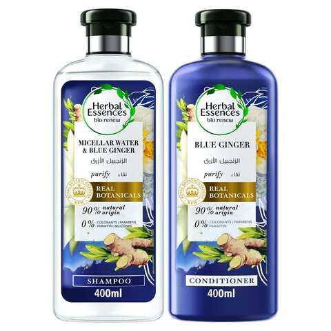 Herbal Essences bio:renew Purify Micellar Water Blue Ginger Shampoo ...