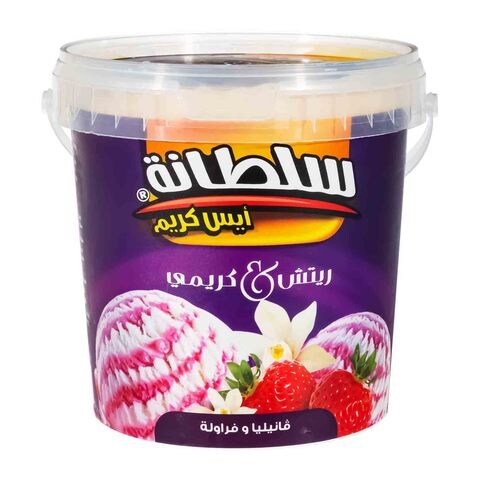Sultana Rich Creamy Vanilla Strawberry Ice Cream - 1 Liter price in ...