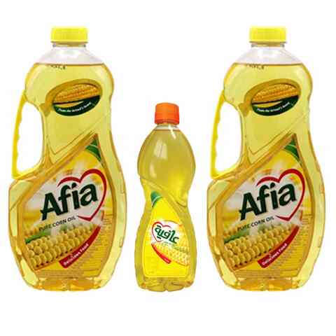 Afia Pure Corn Oil 1.5L Pack of 2+500ml price in UAE | Carrefour UAE ...