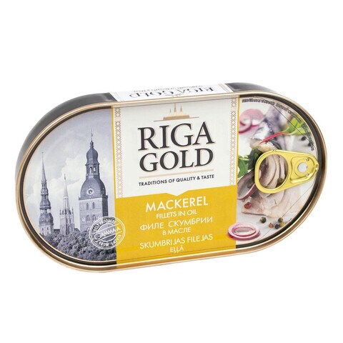 Riga Gold Mackerel Fillets In Oil 190g price in UAE | Carrefour UAE ...