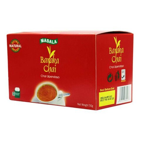 Buy Baraka Chai Strong And Fresh Tea Bags 50g (25 Pieces) Online ...