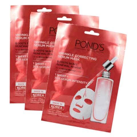 Ponds Wrinkle Correcting Serum Mask 21g Pack x of 2+1 price in Kuwait ...