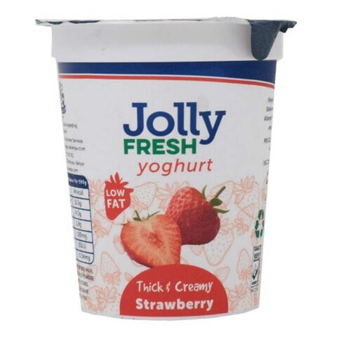 Buy Jolly Fresh Thick And Creamy Strawberry Cup Yoghurt 150ml Online ...