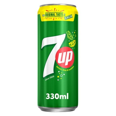 Buy 7UP Carbonated Soft Drink Cans 330ml Online - Shop Beverages on ...