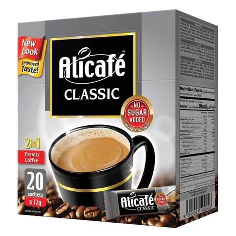 Buy Alicafe Classic 2-In-1 No Sugar Added Instant Coffee 12g x Pack of ...