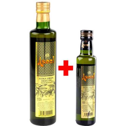 Aseel Extra Virgin Olive Oil 500ml+250ml price in UAE | Carrefour UAE ...