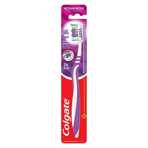 Colgate Zig Zag Medium Toothbrush Purple price in UAE | Carrefour UAE ...