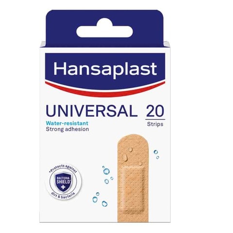 Hansaplast Universal Plasters Water-Resistant And Strong Adhesion Strips 20 PCS price in UAE ...