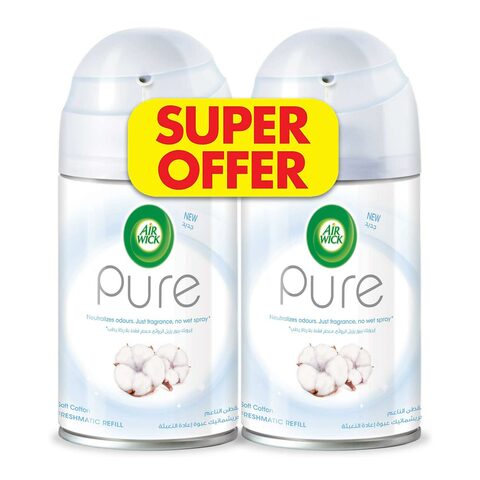 Air wick air freshener freshmatic refill pure soft cotton 250 ml x 2 ...