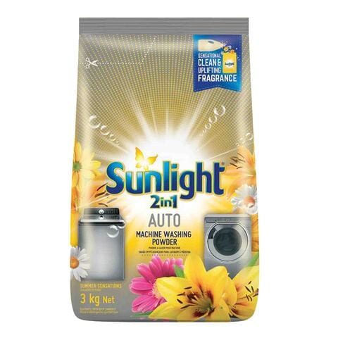 Buy Sunlight 2 In 1 Yellow Auto Machine Washing Powder 3Kg Online ...