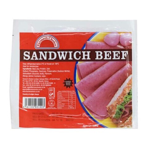 Buy Farmer's Choice Sandwich Beef Ham 200g Online - Carrefour Kenya