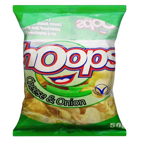 Buy Hoops Cheese And Onion Crisps Potato Chips 50g Online - Carrefour Kenya