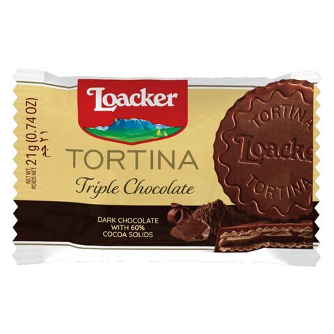 Loacker Tortina Triple Dark Chocolate Biscuit 21g price in UAE ...