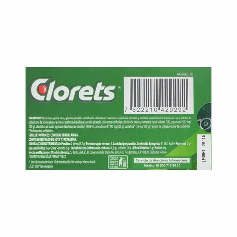Clorets Original Gum with Mint - 10 Pieces - 12 Count Online ...