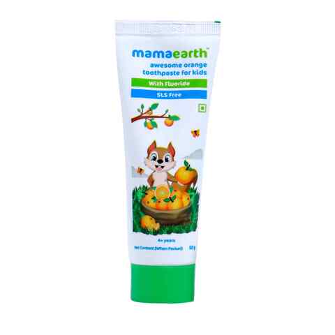 Mamaearth Awesome Orange Kids Toothpaste With Fluoride 50g price in UAE ...