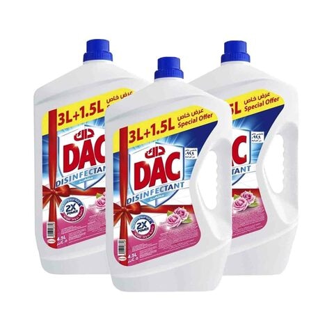 DAC Disinfectant Rose 4.5L Pack of 3 price in UAE | Carrefour UAE ...