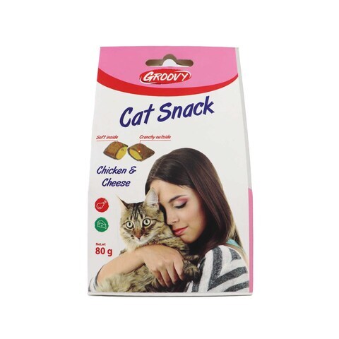 Groovy Cat Snack Chicken Cheese - 80 gram price in Egypt | Carrefour ...