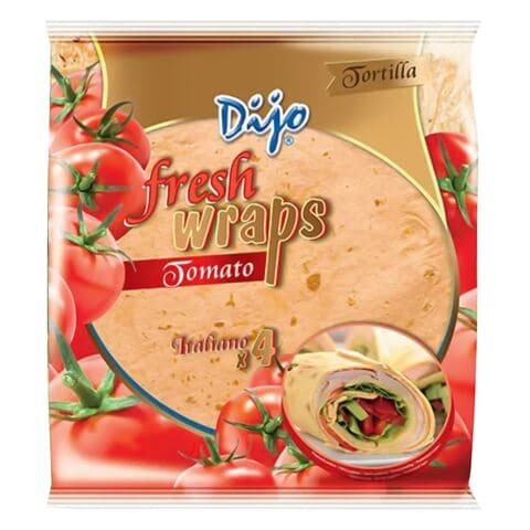 Dijo Tomato Tortilla Fresh Wraps 250g price in UAE | Carrefour UAE ...
