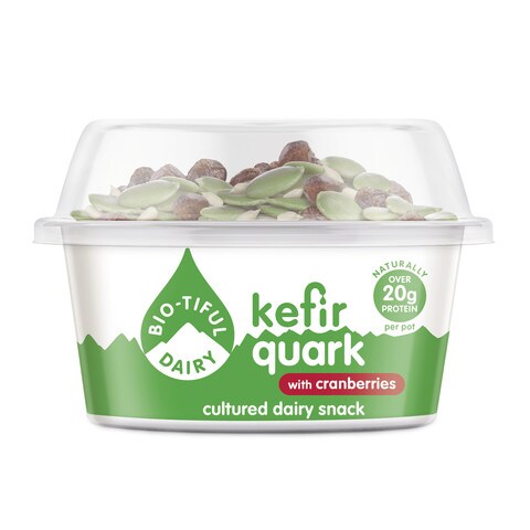 Bio Tiful Kefir Quark With Cranberries Cultured Dairy Snack 180g price ...