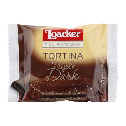 Loacker Biscuit Tortina Triple Dark Chocolate 21g price in Saudi Arabia ...