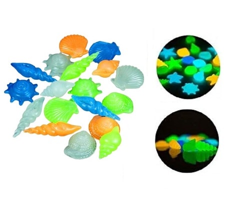 ALISSA 100Pcs Glow in the Dark Luminous Stone Conch Sea Shells - Mixed ...