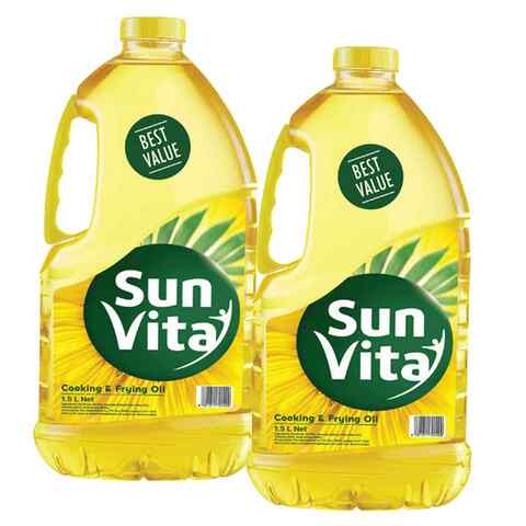 Sun Vita Cooking And Frying Oil 1.5L Pack of 2 price in UAE | Carrefour ...