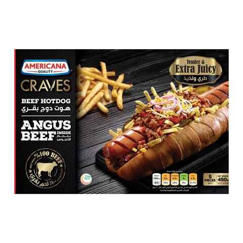Americana Craves Beef Hotdog 450g price in UAE | Carrefour UAE ...