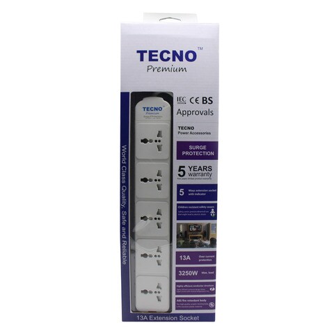 Buy TECNO 5W EXTN ECO SURGE PROT Online - Carrefour Kenya