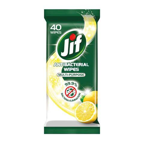 Jif antibacterial wipes multipurpose 40 wipes clear price in Saudi ...